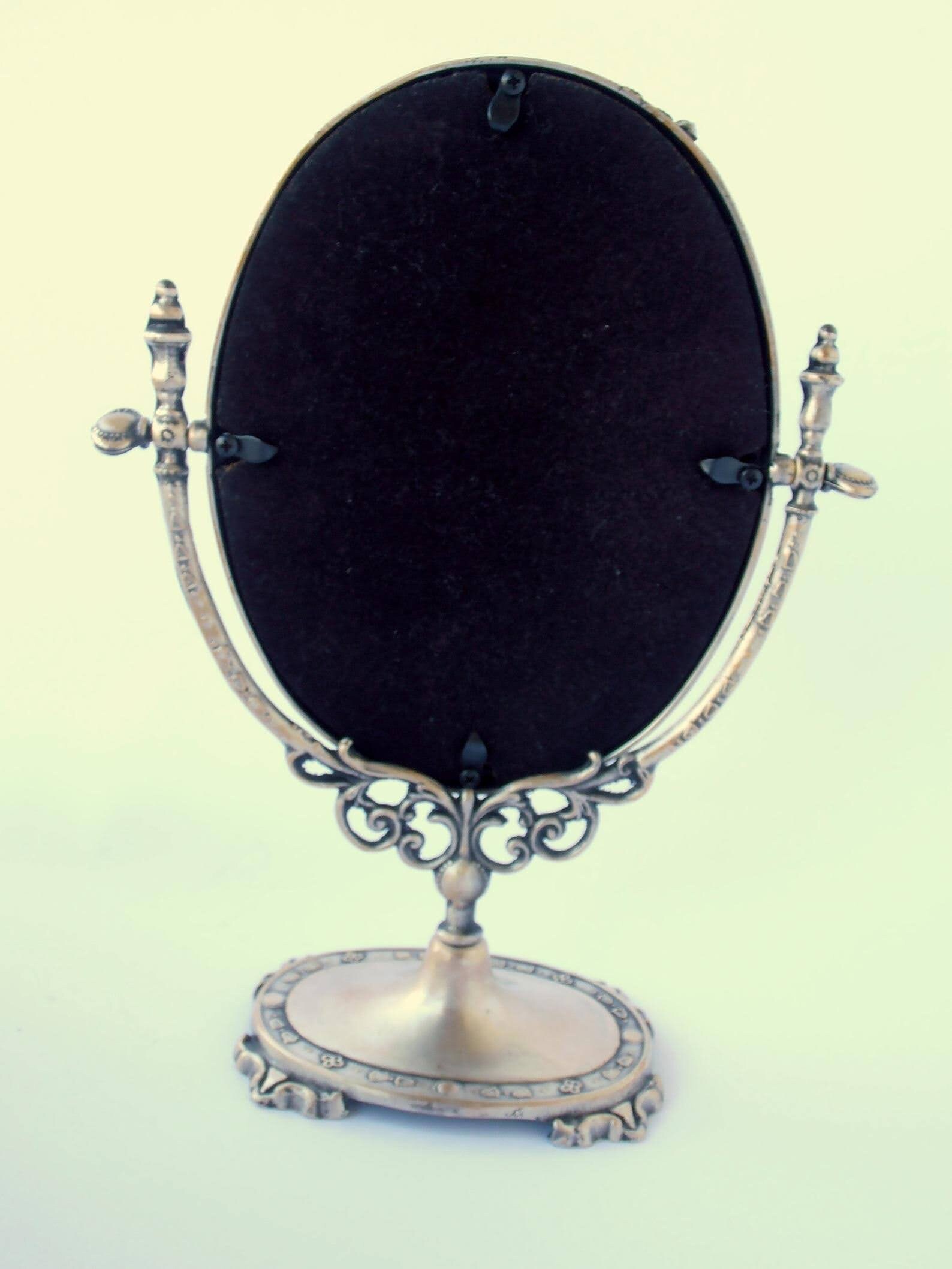 Rare Vintage Small Table Mirror by Nickla Oggetti in a Beautiful 925 ...