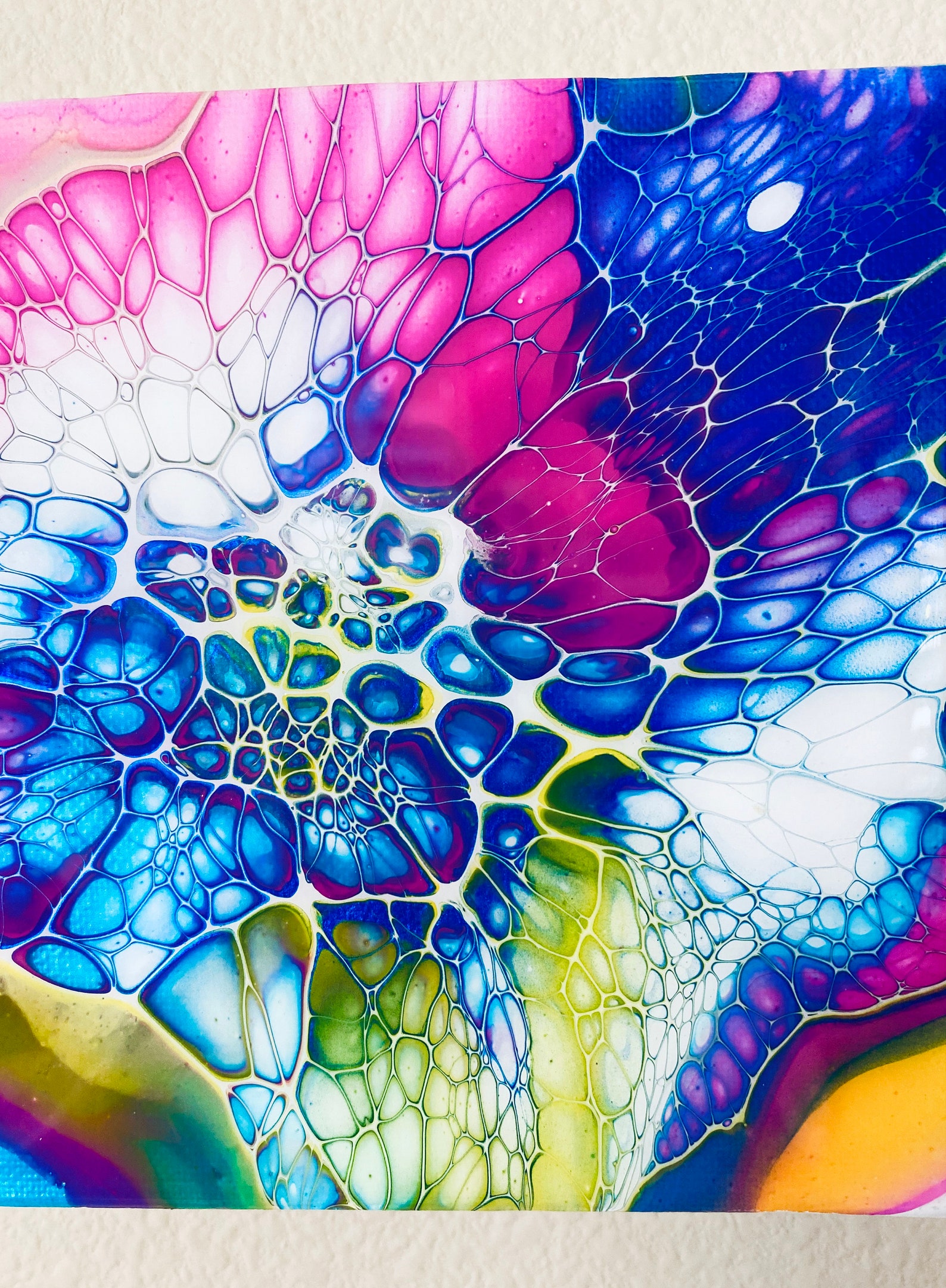 Multicolor Acrylic Fluid Painting Finished With High Gloss - Etsy