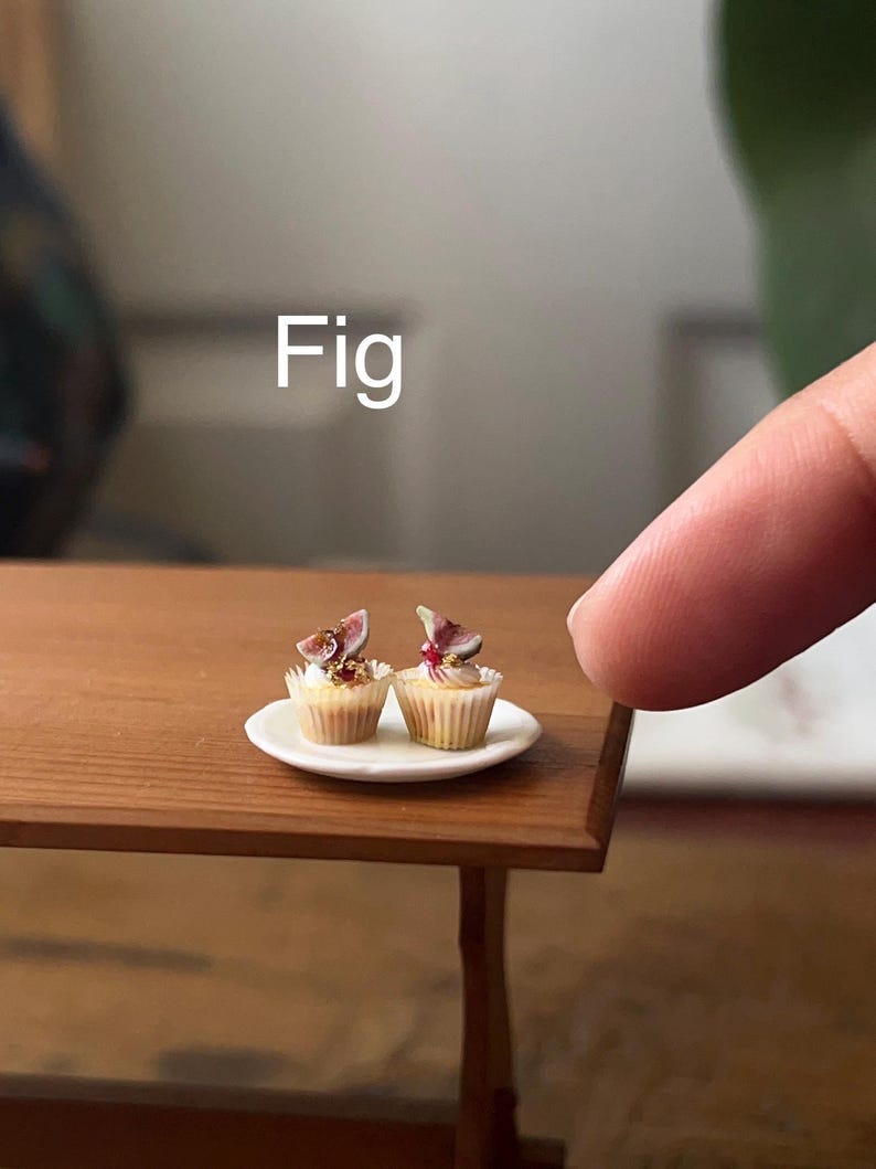 Miniature 1:12 Scale Cupcakes - Handmade Hyper Realistic Dollhouse Food ...
