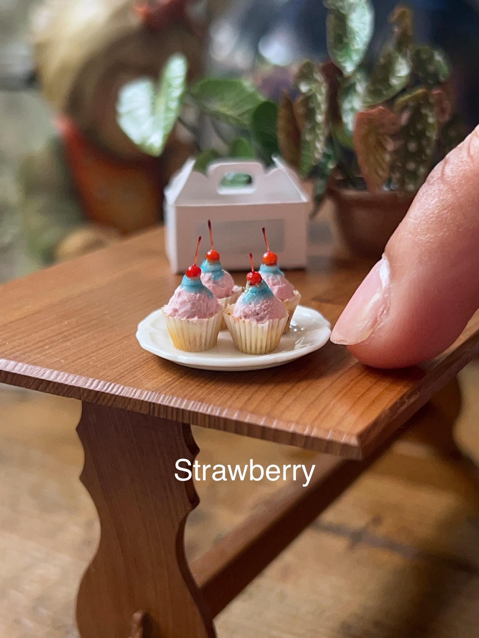 Miniature 1:12 Scale Cupcakes - Handmade Hyper Realistic Dollhouse Food ...