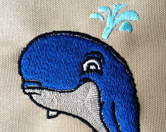 Embroidered Whale Design Digital Download, Machine Embroidery Whale ...