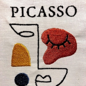 Picasso Poster 2 Machine Embroidery Pattern Pablo Picasso Embroidery ...