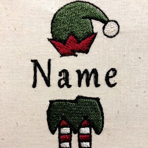 Elf Monogram Machine Embroidery Pattern Christmas Embroidery Design ...