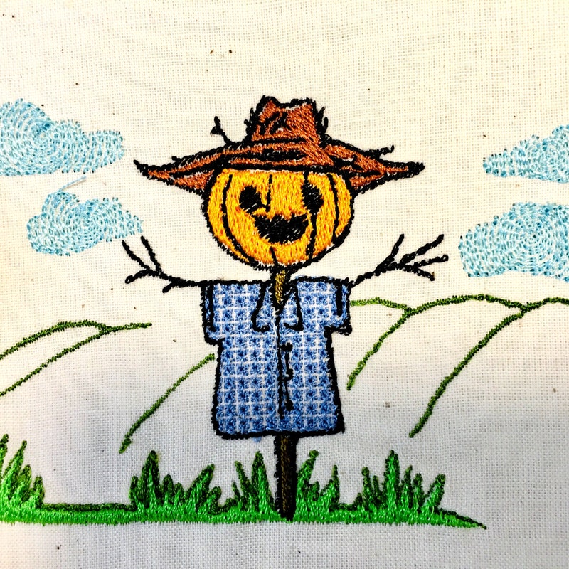 Scarecrow Embroidery - Etsy