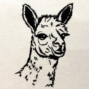 Llama Face Machine Embroidery Pattern Farm Embroidery Design Digital ...