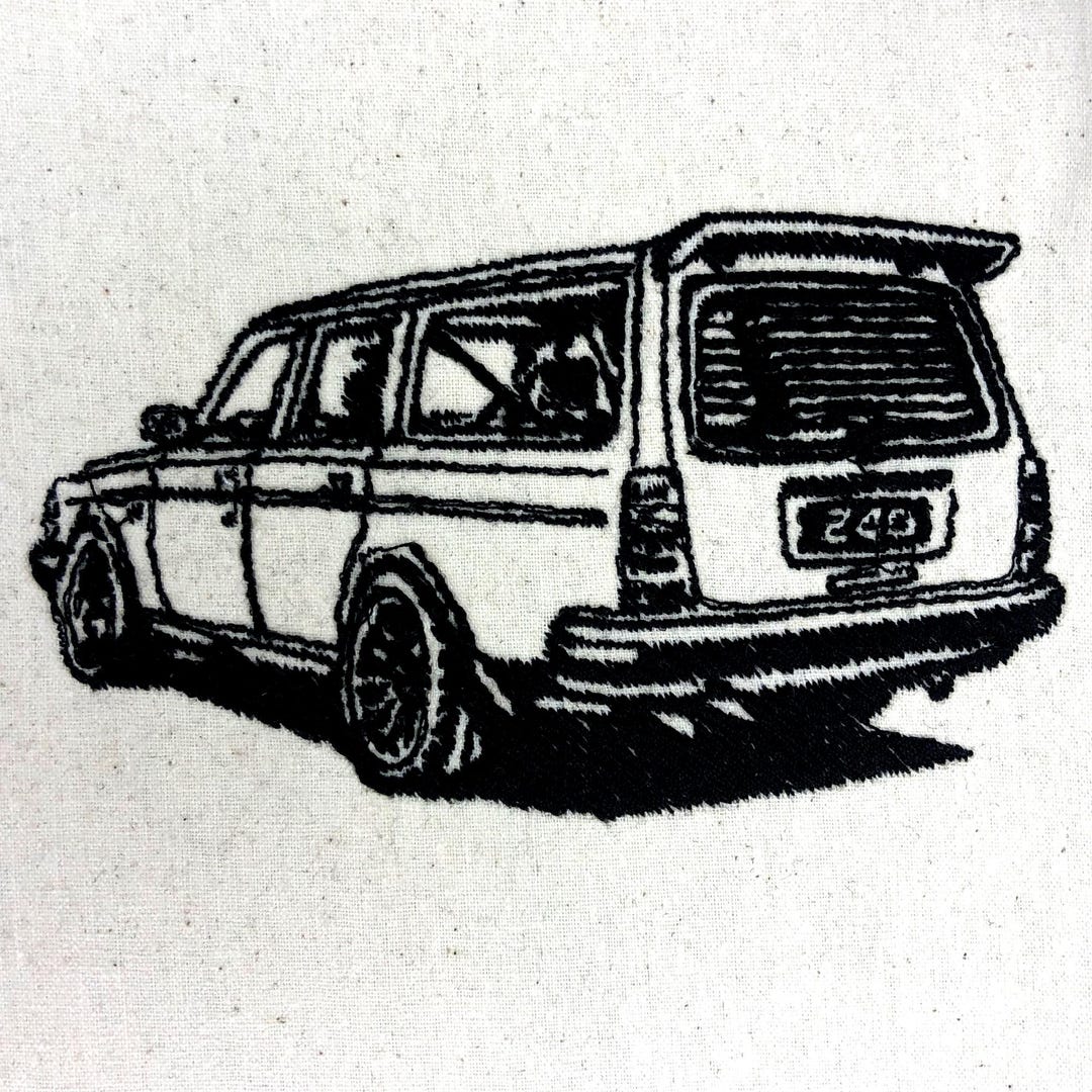 1993 Volvo 240 Estate Machine Embroidery Design (digital File) - Etsy