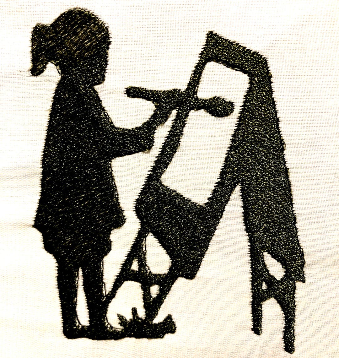 Girl Painting Machine Embroidery Pattern Embroidery Design Digital File ...