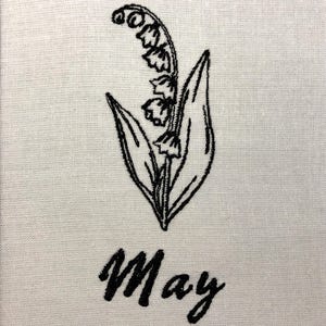 May Birthday Flower Machine Embroidery Pattern Lily of the Valley Embroidery Design Digital File ...