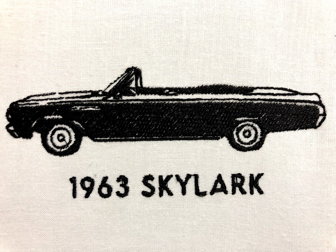 1963 Buick Skylark Convertible Machine Embroidery Pattern Auto ...