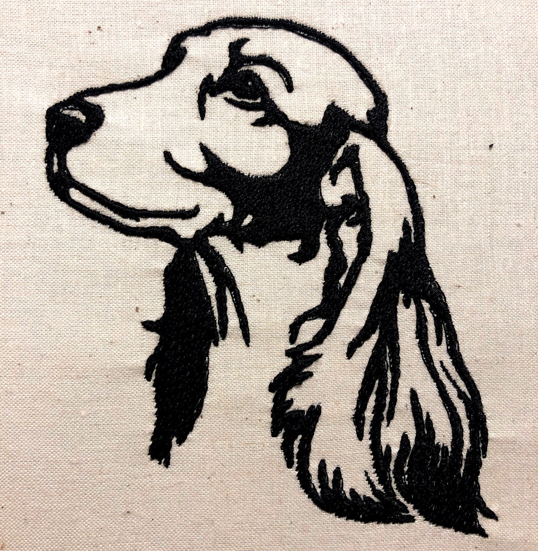 Cocker Spaniel Machine Embroidery Pattern Dog Embroidery Design Digital ...
