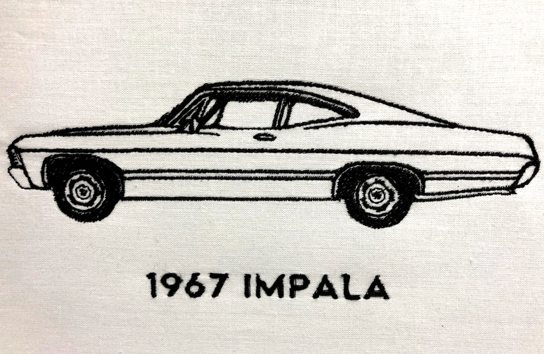 1967 Chevy Impala Machine Embroidery Pattern Auto Embroidery Design ...