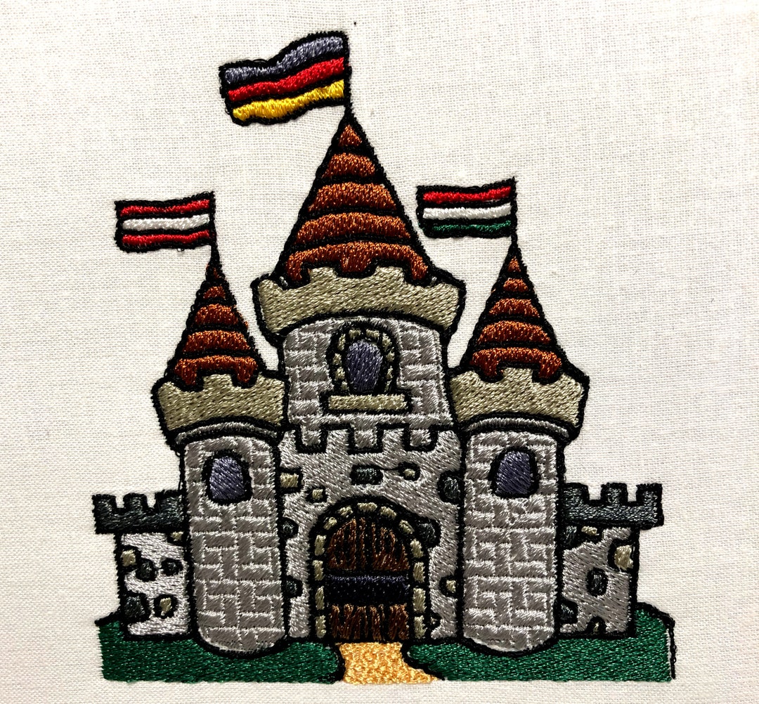 Stone Castle Machine Embroidery Design Embroidery Designs Digital File ...