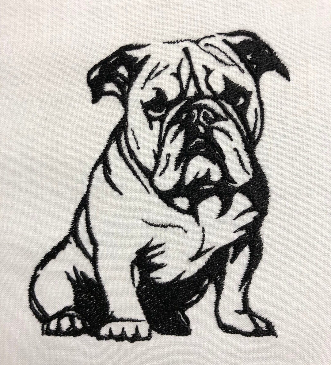 Bulldog Machine Embroidery Pattern Dog Embroidery Design Digital File ...