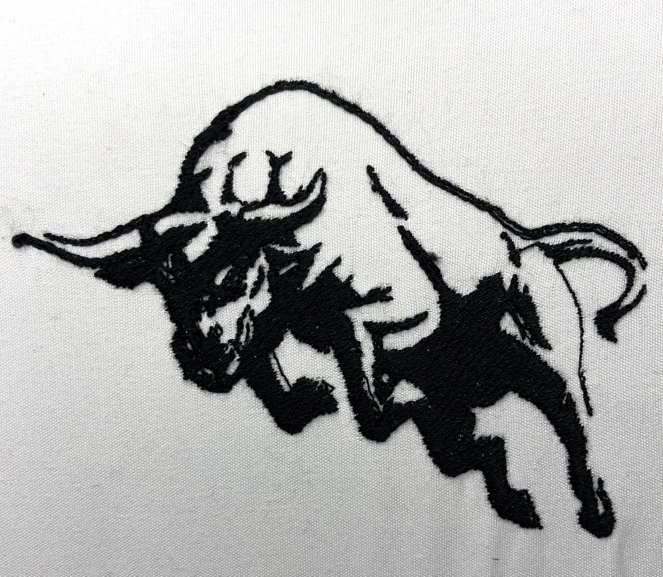 Bucking Bull Machine Embroidery Pattern Rodeo Embroidery Design Digital ...
