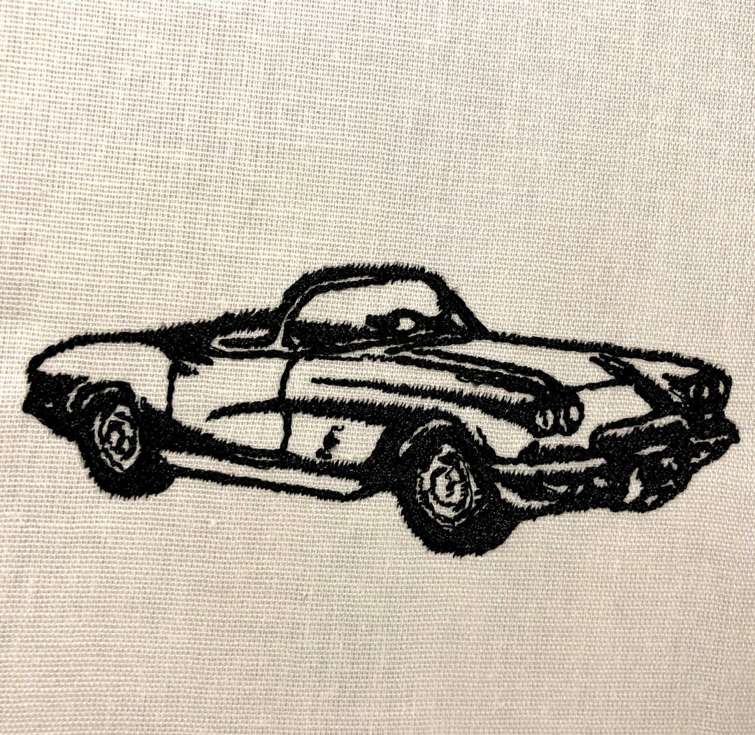 1962 Corvette Convertible Embroidery Pattern Auto Embroidery Design ...