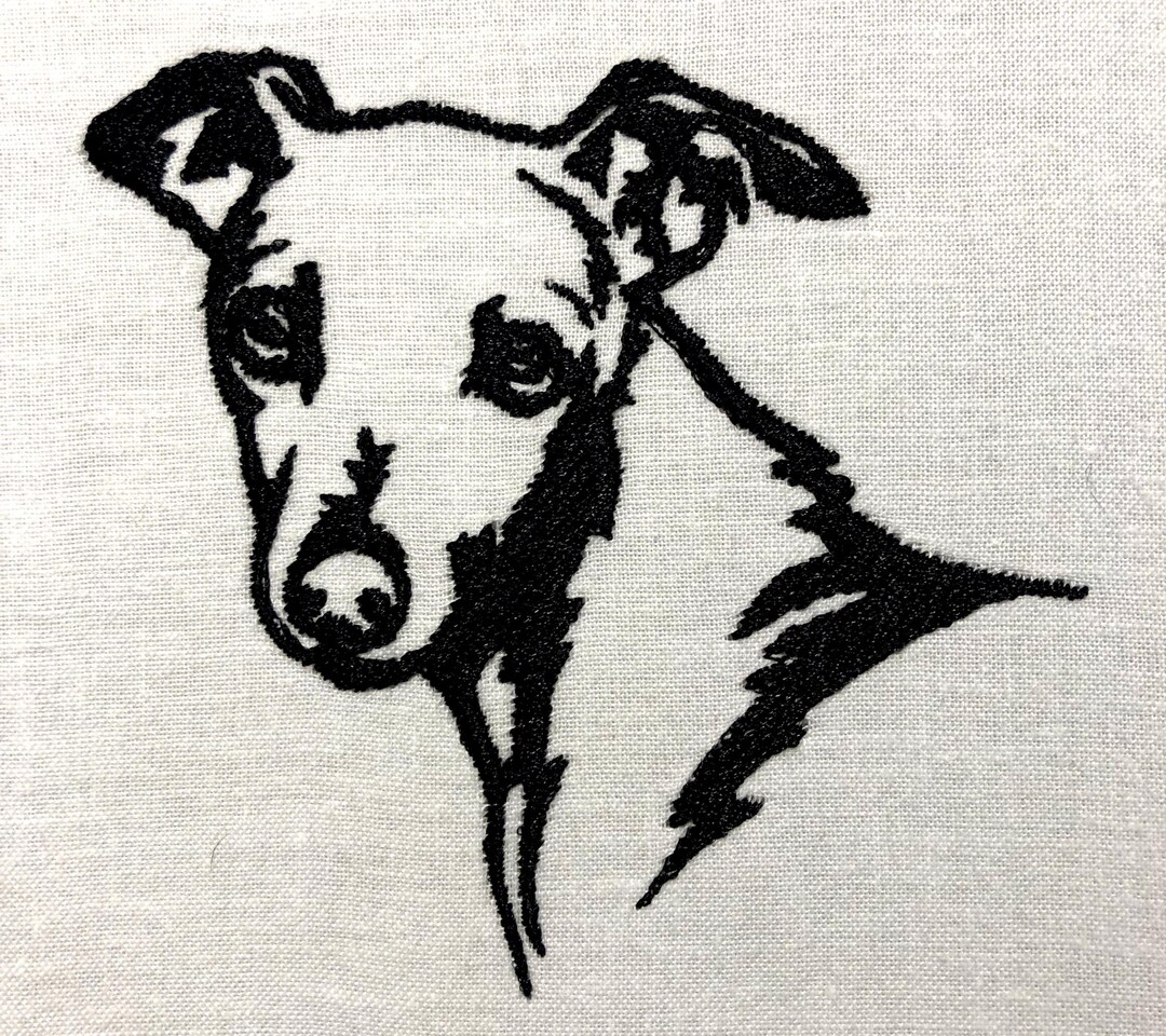 Greyhound Machine Embroidery Design Dog Embroidery Pattern Digital File ...