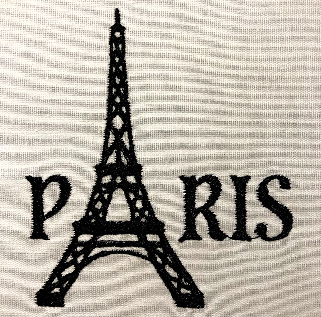 Eiffel Tower Machine Embroidery Design Landmark Embroidery Pattern ...