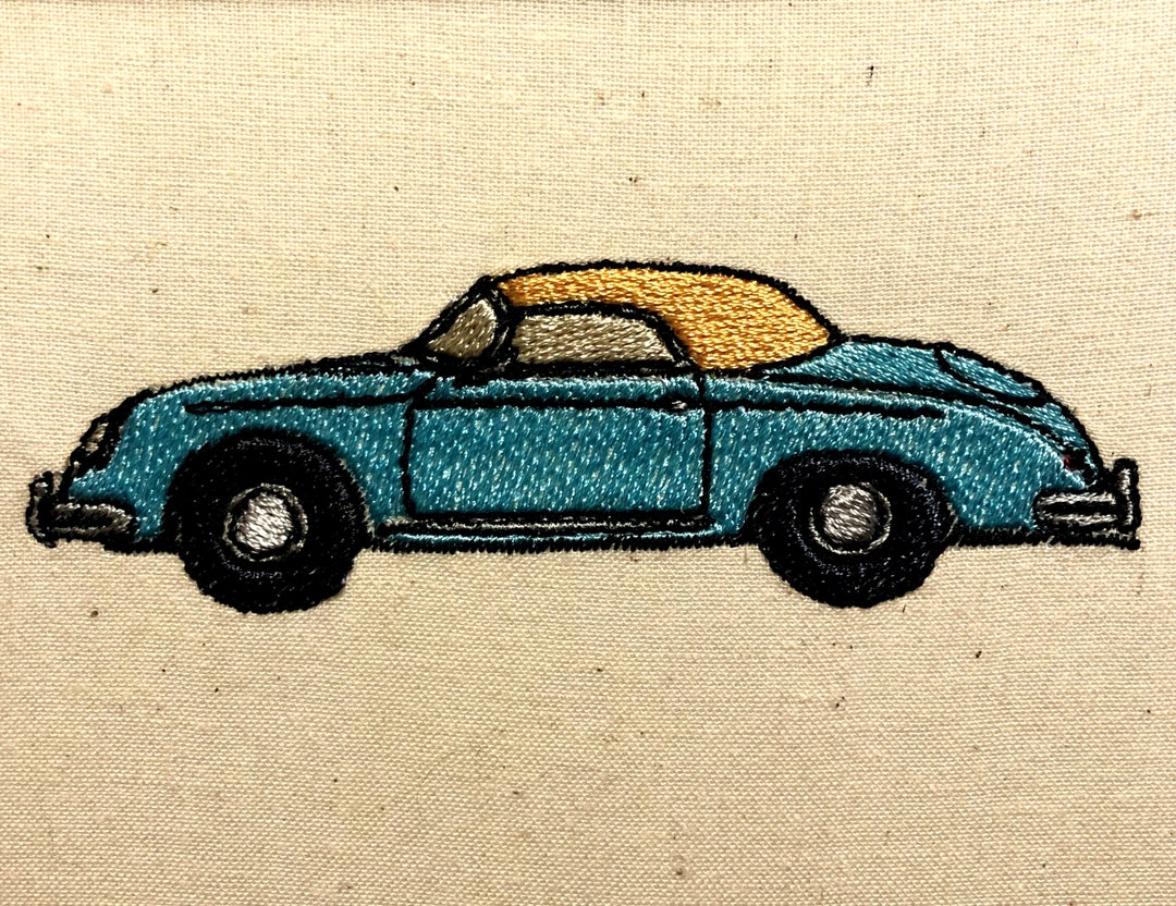 1957 Porsche Speedster 356 Machine Embroidery Pattern Auto Embroidery ...
