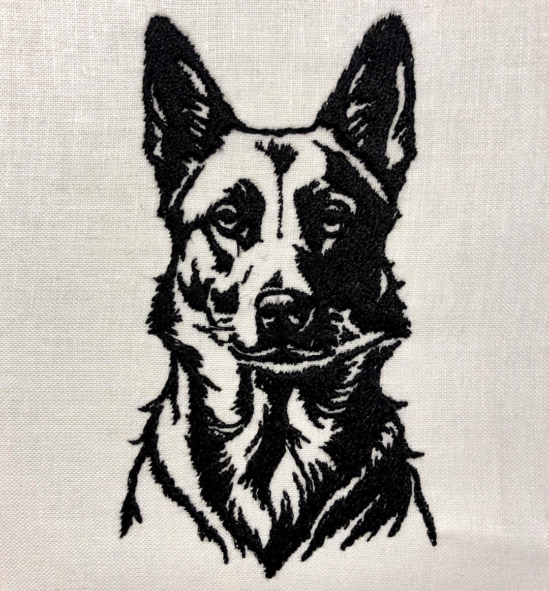 Belgian Malinois Machine Embroidery Pattern Dog Embroidery Design ...
