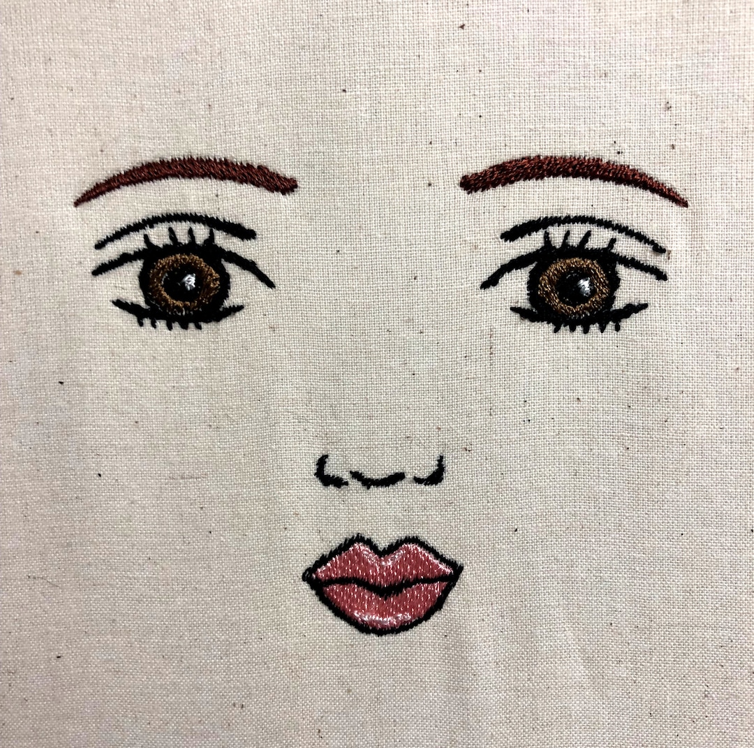 Rag Doll Face Machine Embroidery Patterns Doll Embroidery Design ...