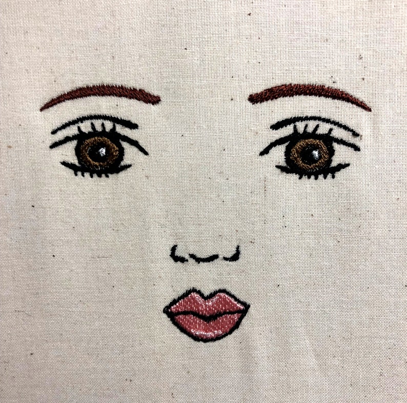 Rag Doll Face Machine Embroidery Patterns Doll Embroidery - Etsy