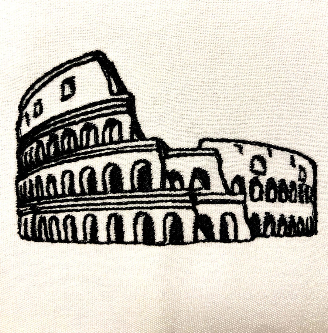 Roman Colosseum Machine Embroidery Design Italy Embroidery Pattern ...