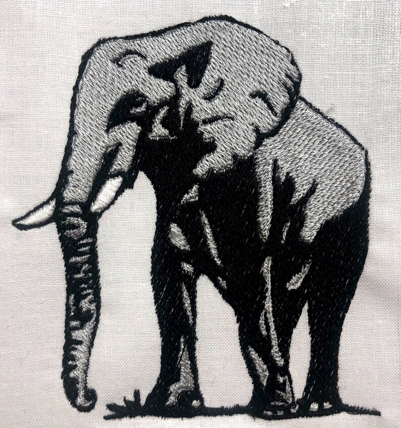 Elephant Machine Embroidery Machine Embroidery Pattern - Etsy