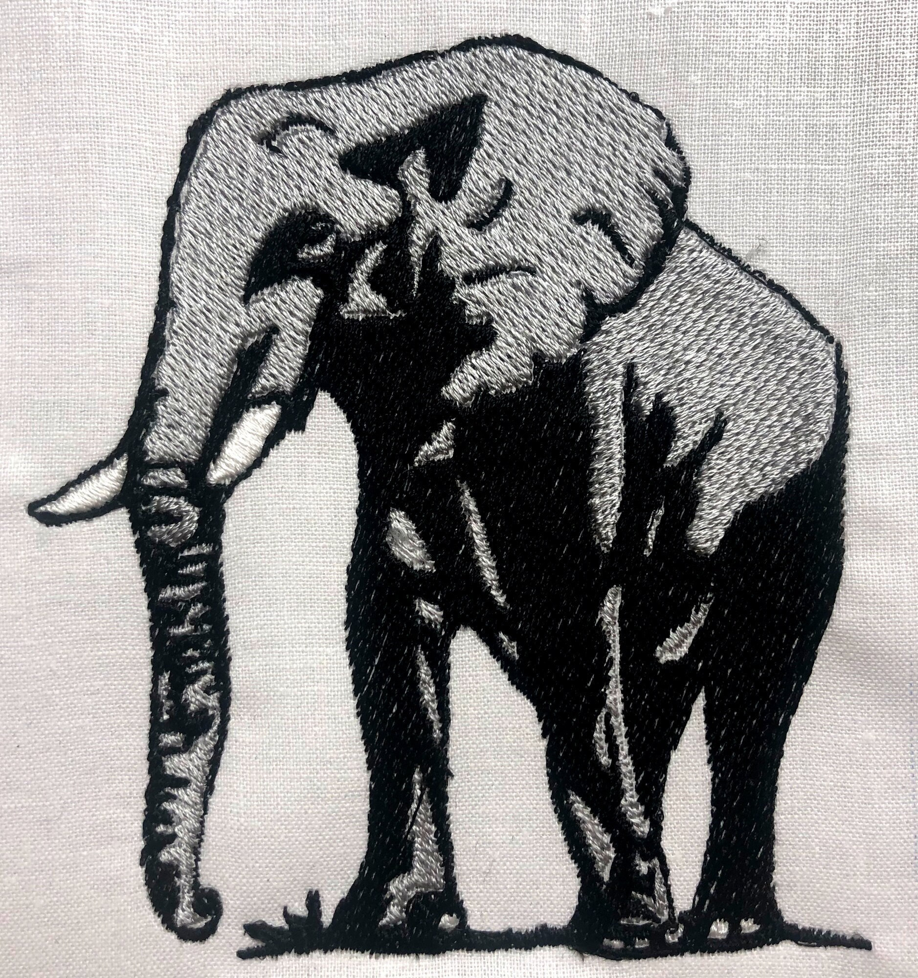 Elephant Machine Embroidery Design Pattern (digital File) - Etsy