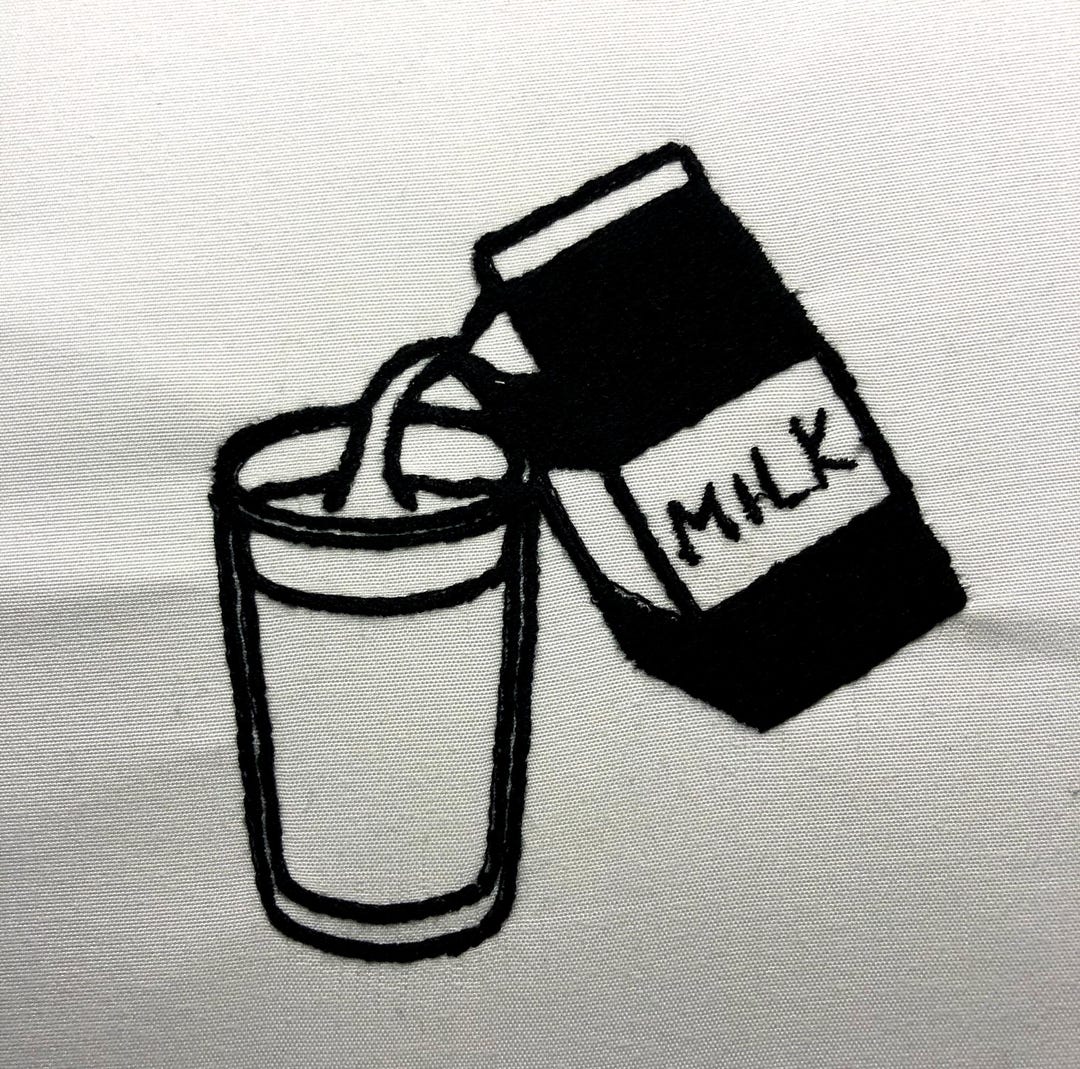 Pouring Milk Machine Embroidery Pattern Embroidery Design Digital File ...