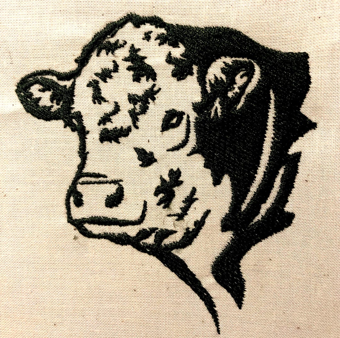 Hereford Cow Machine Embroidery Pattern Dairy Farm Embroidery Design ...