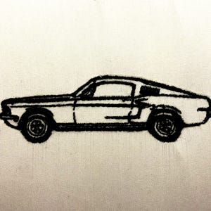 1968 Ford Mustang GT Fastback Machine Embroidery Pattern Mustang ...
