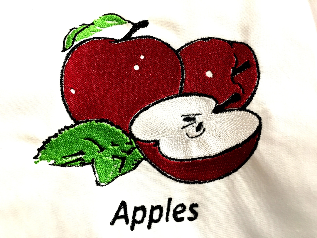 Apples Machine Embroidery Pattern Embroidery Design Digital File - Etsy