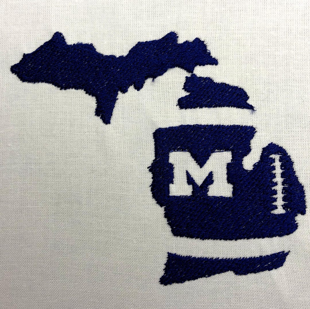 Michigan Wolverines Machine Embroidery College Football Embroidery ...