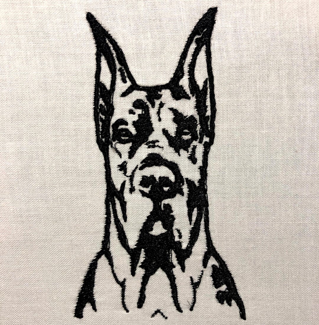 Spotted Great Dane Machine Embroidery Pattern Dog Embroidery Design ...