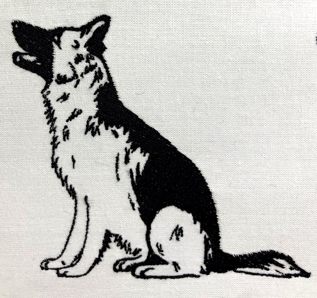 German Shepherd Profile Machine Embroidery Pattern Dog Embroidery ...