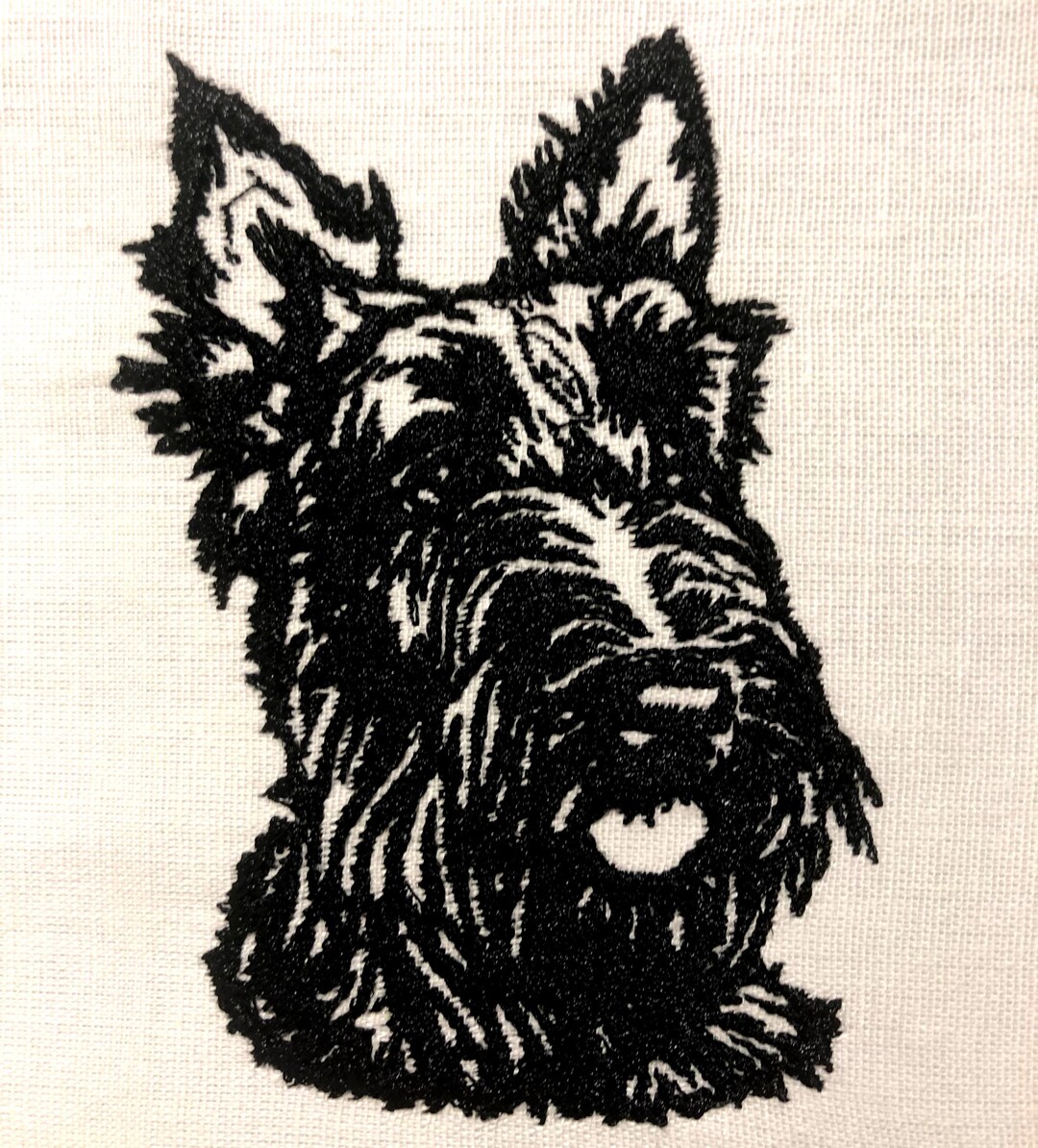 Scottish Terrier Machine Embroidery Pattern Dog Embroidery Design ...