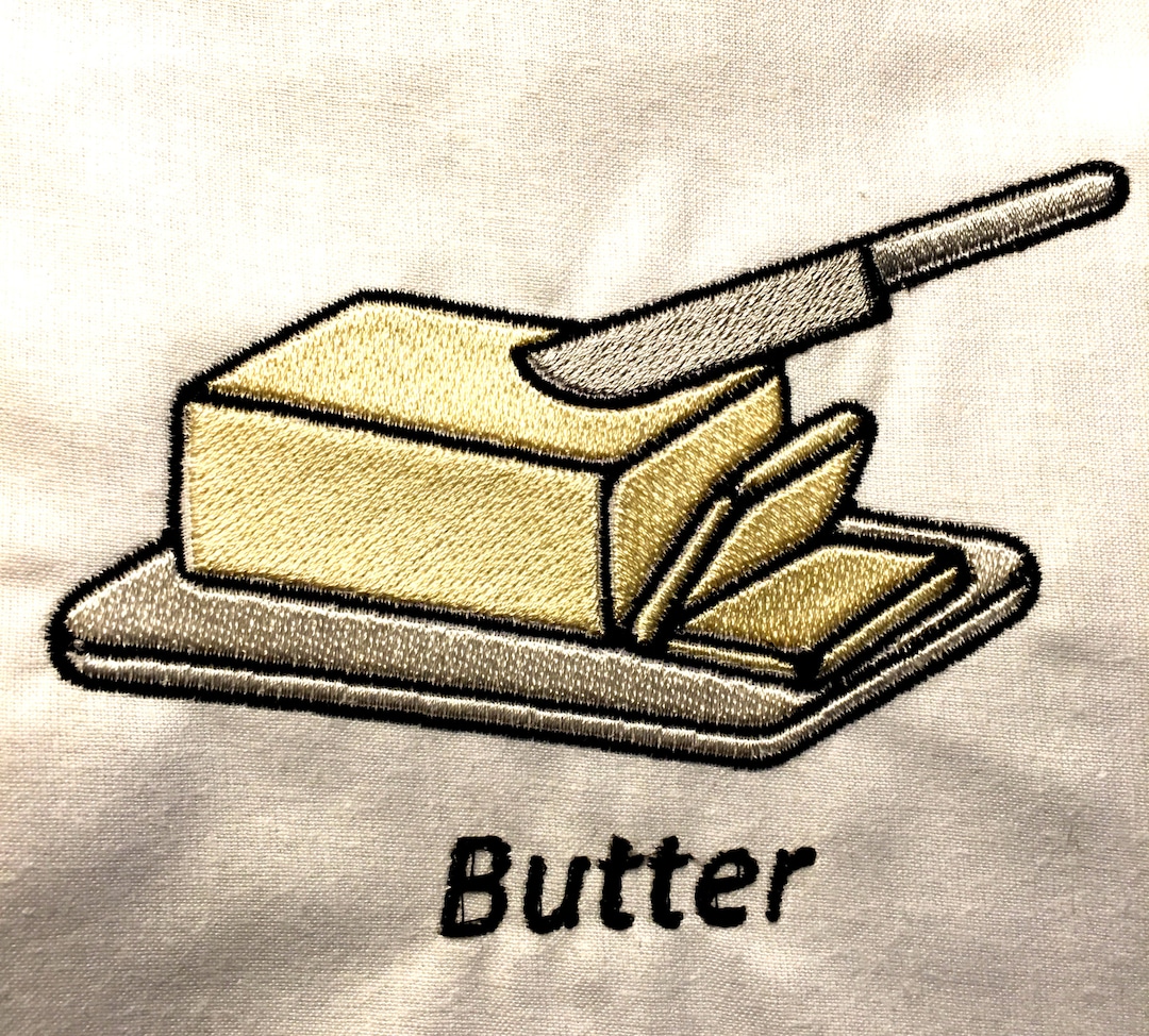 Butter Machine Embroidery Pattern Embroidery Design Digital File - Etsy
