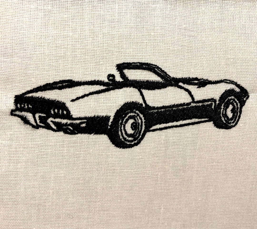 Corvette Stingray C3 Rear End Embroidery Pattern Auto Embroidery Design ...
