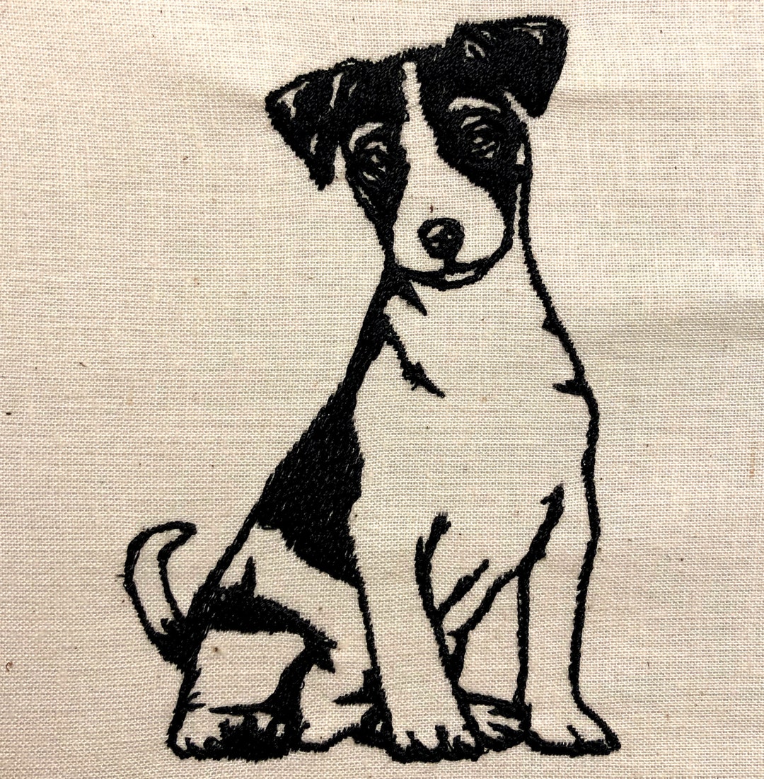 Jack Russel Terrier Machine Embroidery Pattern Dog Embroidery Design ...