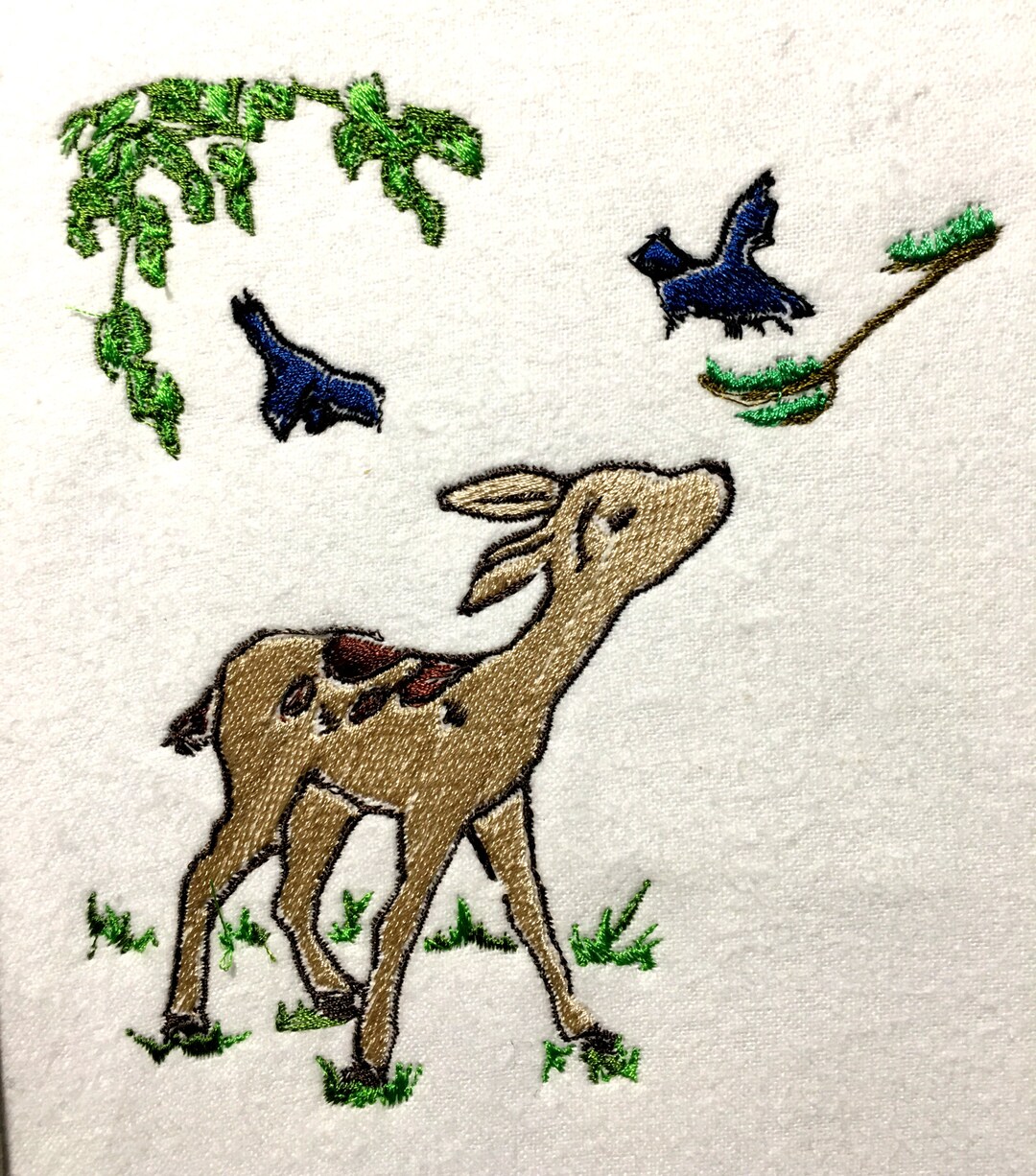 Woodland Fawn Machine Embroidery Pattern Baby Deer Embroidery Design ...