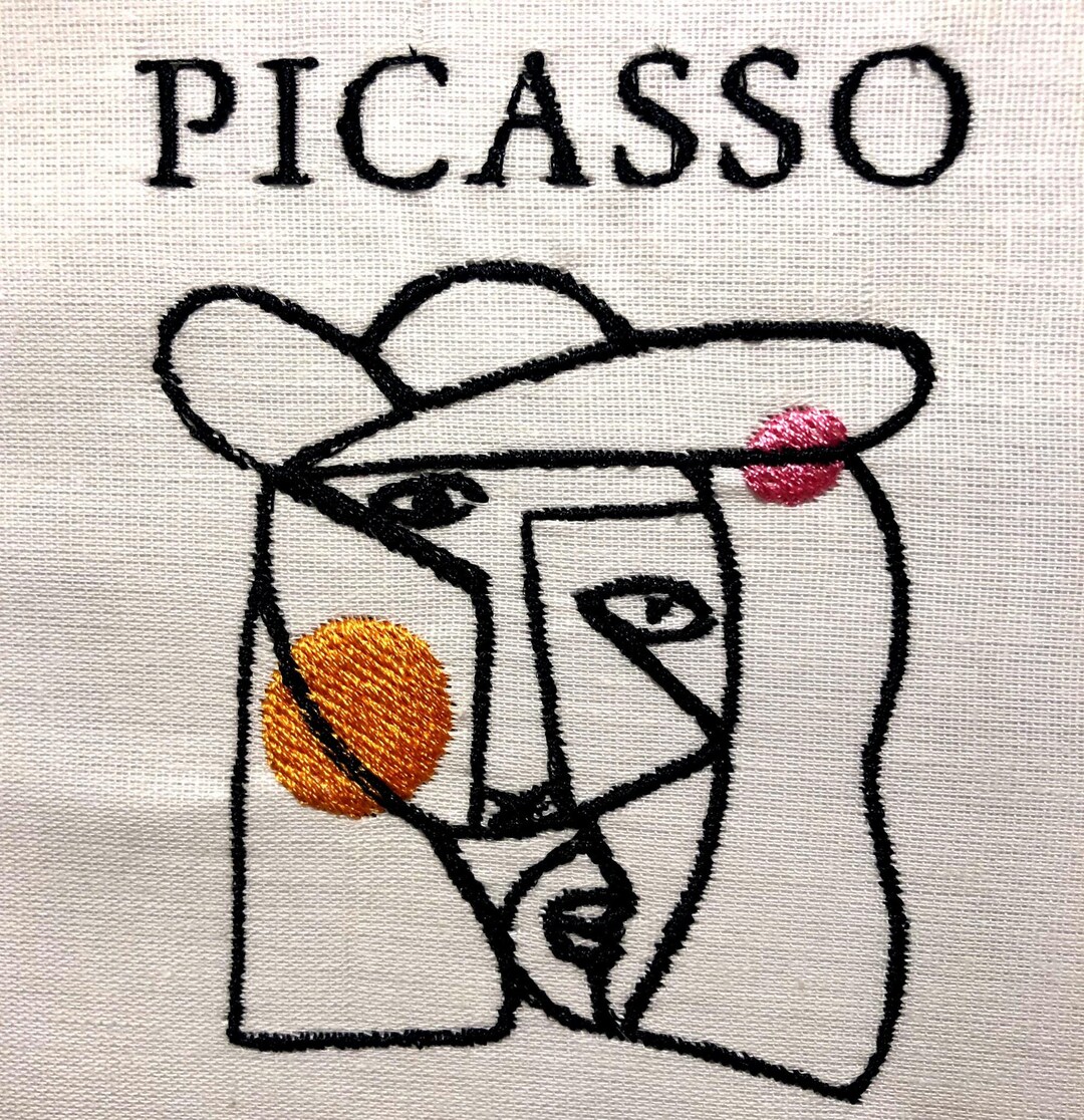 Picasso Poster 1 Machine Embroidery Pattern Pablo Picasso Embroidery ...