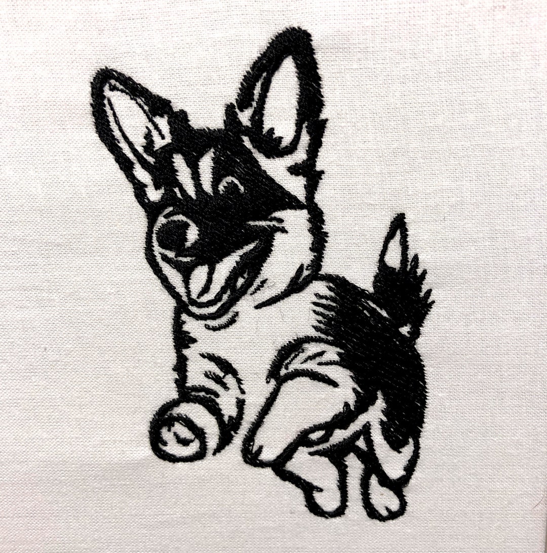 German Shepherd Puppy Machine Embroidery Pattern Dog Embroidery Design ...