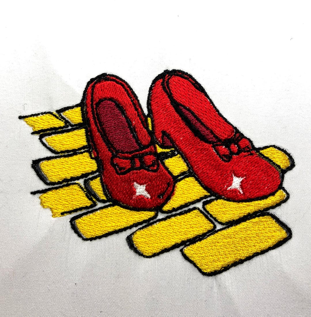 Ruby Slippers Wizard of Oz Legs Machine Embroidery Pattern Ruby Slippers Embroidery Designs ...
