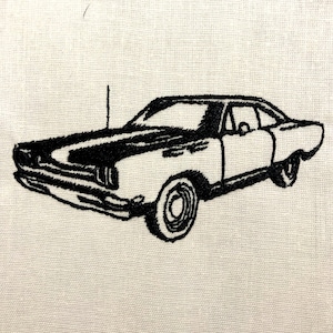 1969 Plymouth Road Runner Machine Embroidery Pattern Vintage Car ...