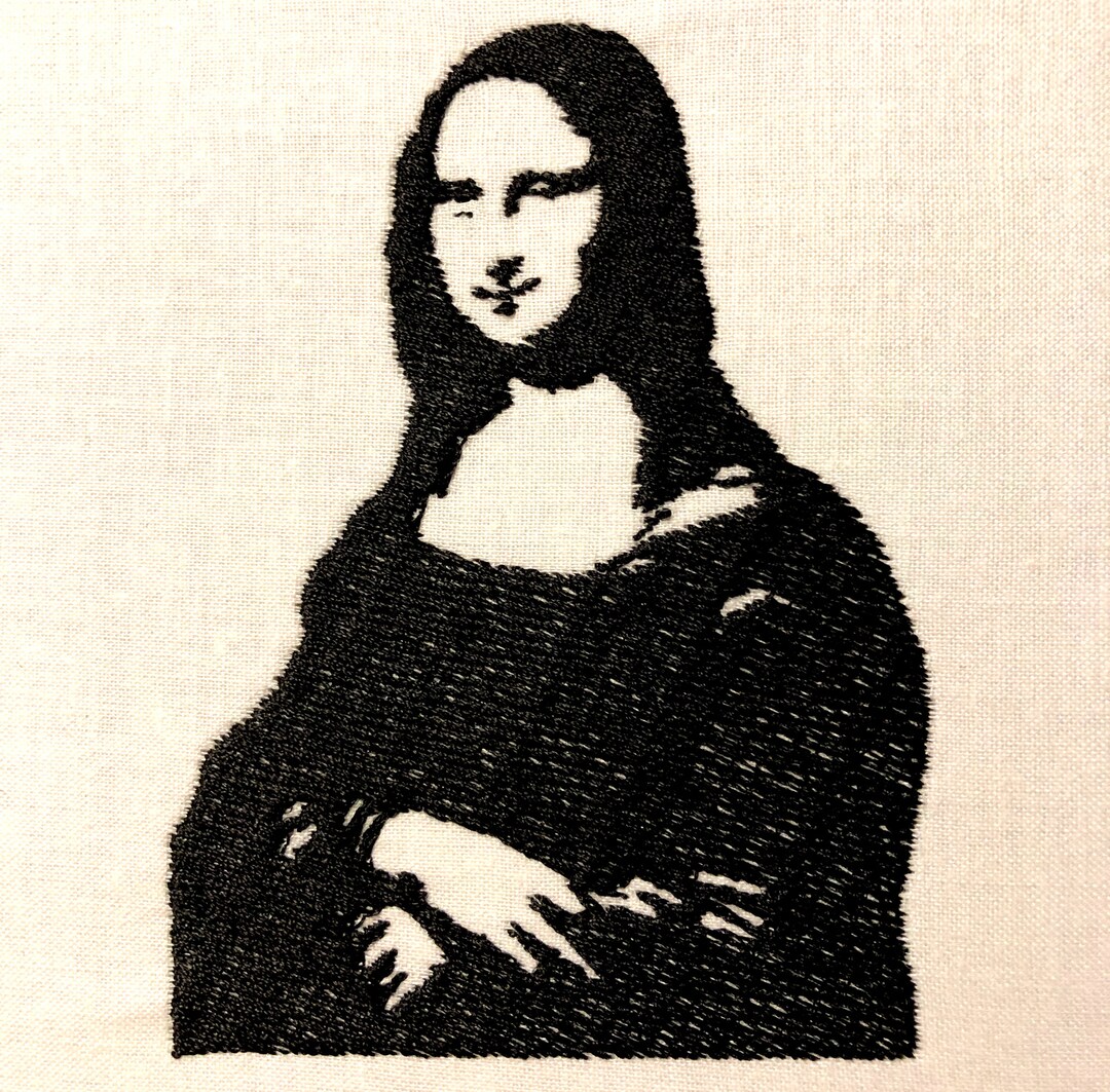 Mona Lisa Machine Embroidery Pattern Embroidery Design Digital File - Etsy