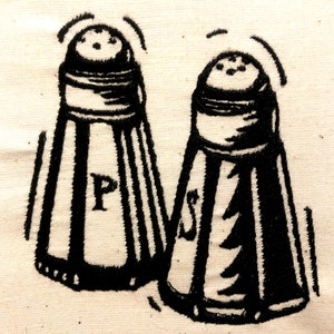 Salt Pepper Shakers Machine Embroidery Pattern Embroidery Design ...