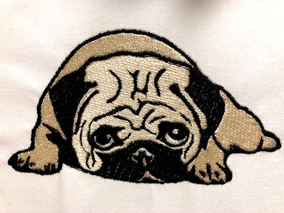 Pug Rug Machine Embroidery Design Dog Embroidery Pattern Digital File ...