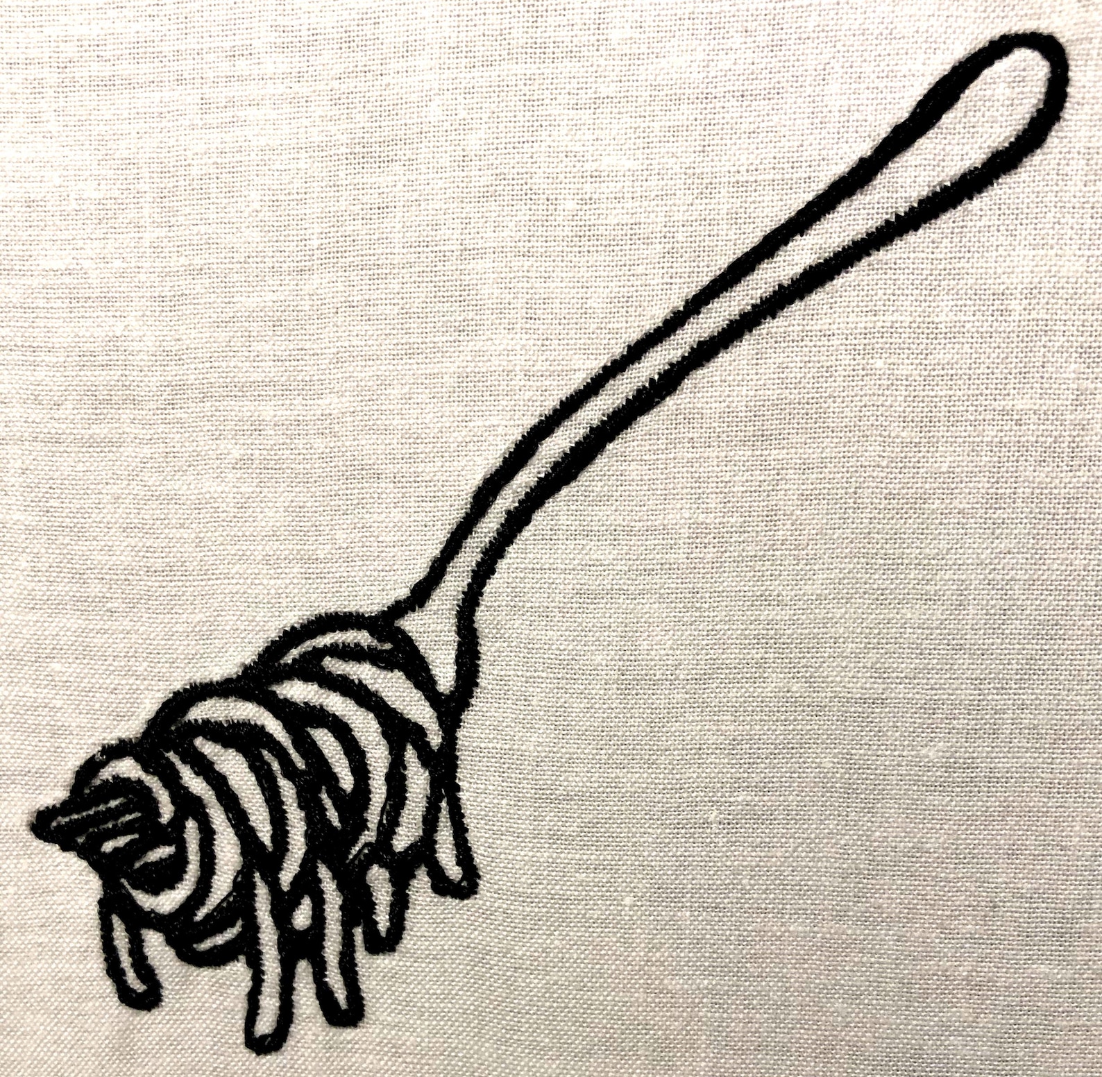 Spaghetti Fork Machine Embroidery Pattern Noodle Embroidery Design ...