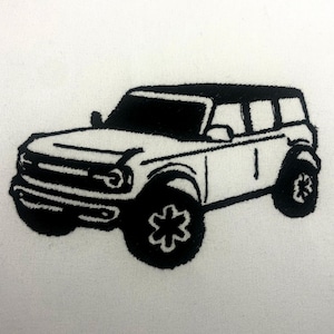 Ford Bronco Machine Embroidery Pattern Ford Embroidery Design Digital ...