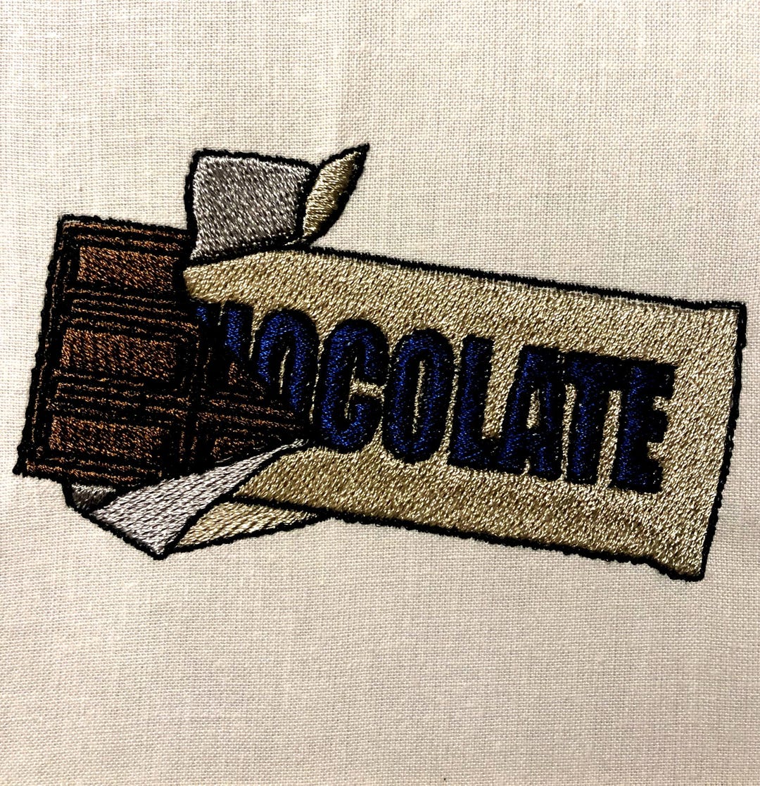 Chocolate Machine Embroidery Pattern Candy Bar Embroidery Design ...